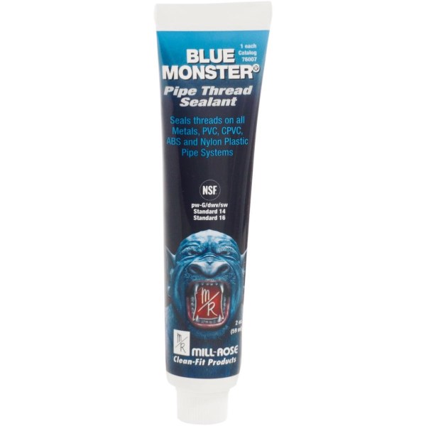 BLUE MONSTER 2 Oz. White Industrial Grade Pipe Thread Compound - Iieemm BLUE MONSTER 2 Oz. White Industrial Grade Pipe Thread Compound - Iieemm