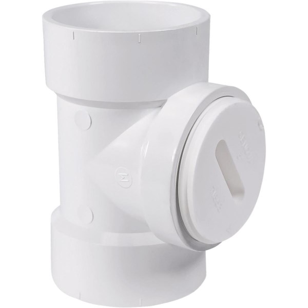 Charlotte Pipe 3 In. Test PVC Tee with Toe Saver Plug - Iieemm