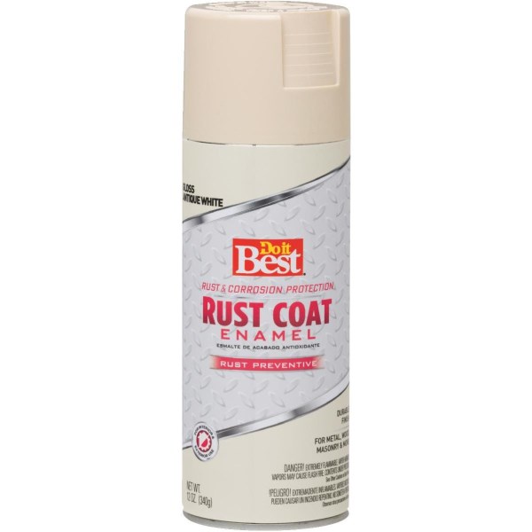 Do it Best Rust Coat Gloss Antique White 12 Oz. Anti-Rust Spray Paint ...