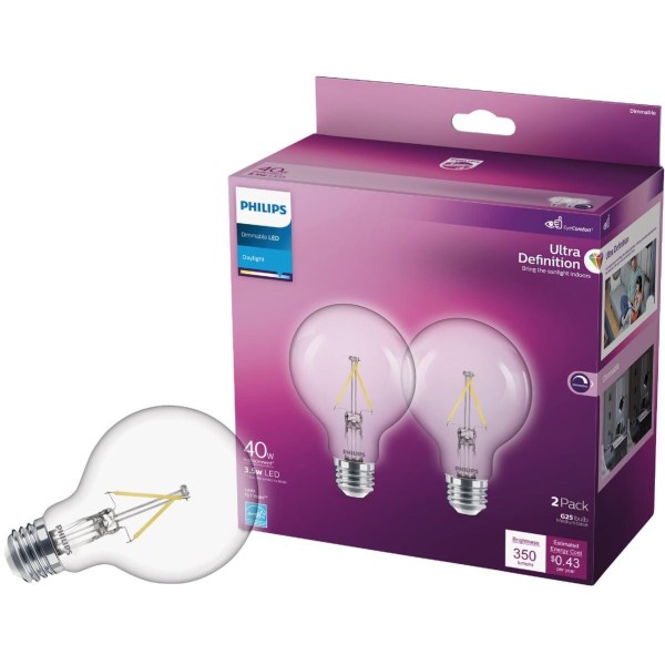 Philips Ultra Definition 40W Equivalent Daylight G25 Medium LED ...
