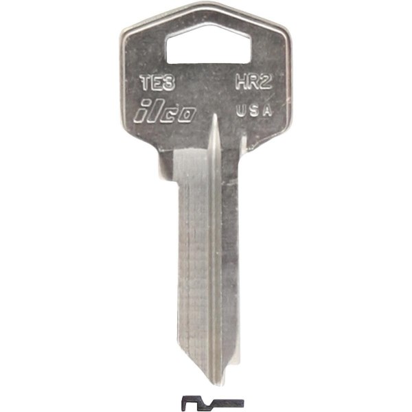 ILCO Harloc Nickel Plated House Key, HR2 / TE3 (10-Pack) - Iieemm