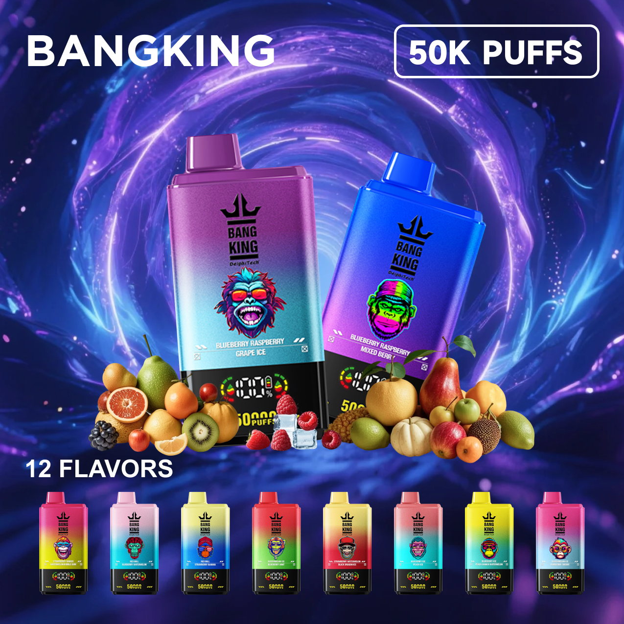 BANGKING 50000 Puffs-12 Flavors - foggycretaceous